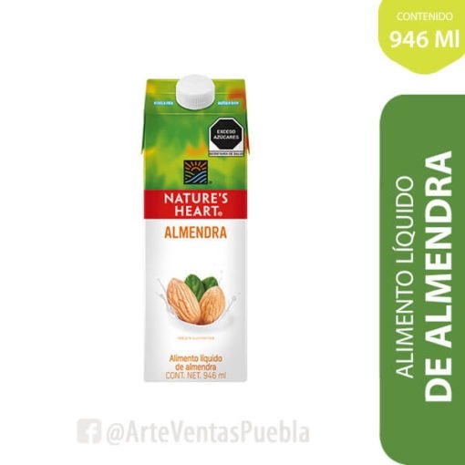 Bebida Vegetal De Almendra Natures Heart® Cj 12 946 Ml Arte Ventas